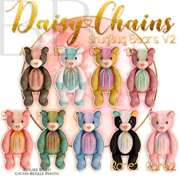 Second Life Marketplace - { Daisy Chains } SnugBug Bears V2 - A (Unpack Me)